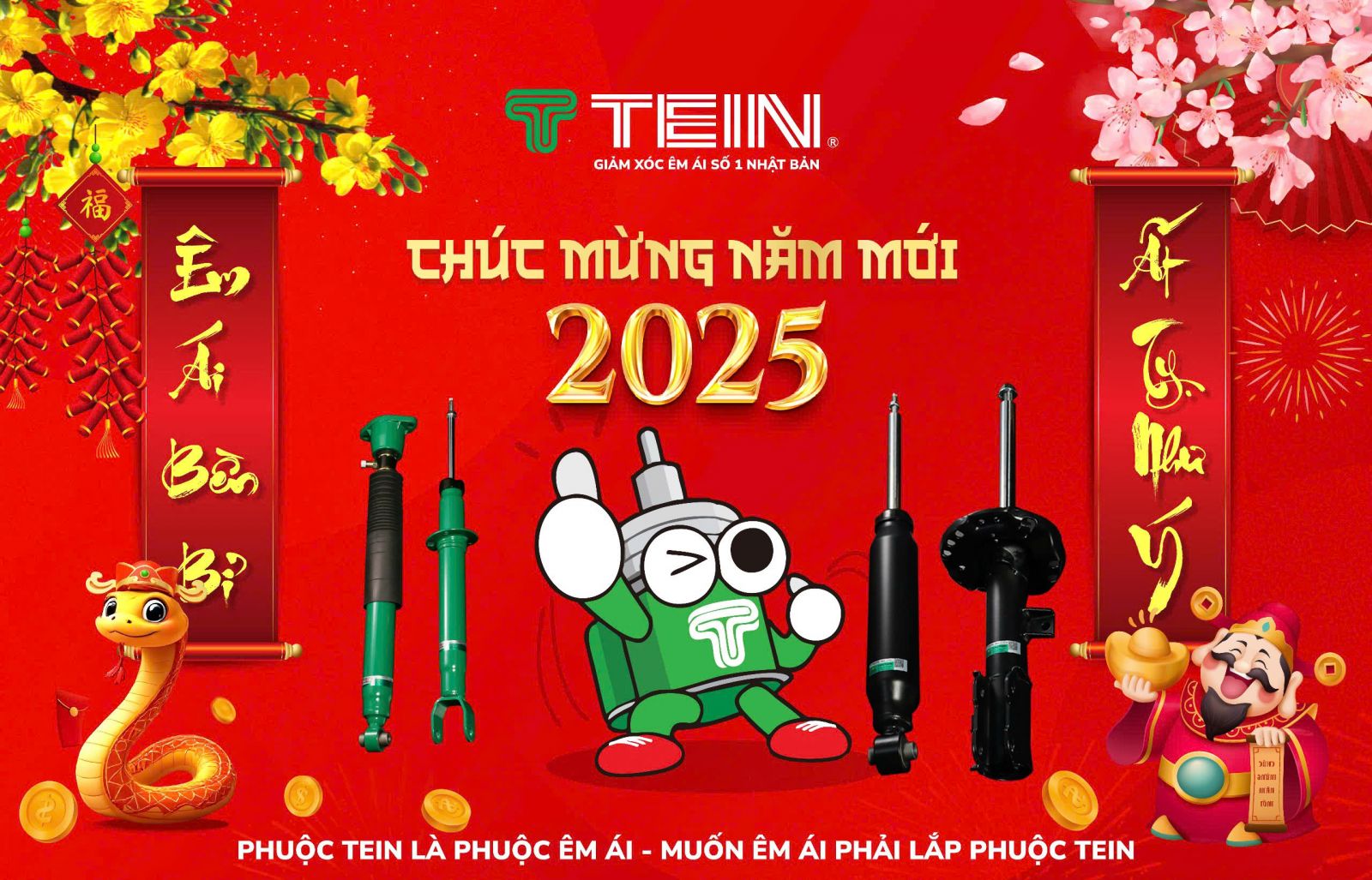 Thay giảm xóc ô tô mới – Êm Ái Chơi Xuân 2025 Cùng TEIN